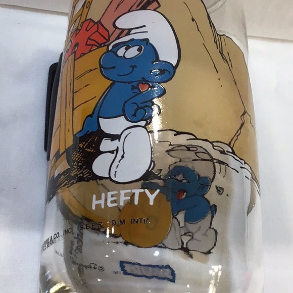 Wallace Berry | Dining | Collectible Hefty Smurf On A Tall Glass ...